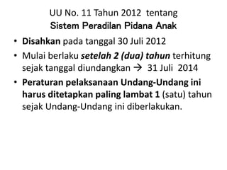 SISTEM PERADILAN PIDANA ANAK | PPTX