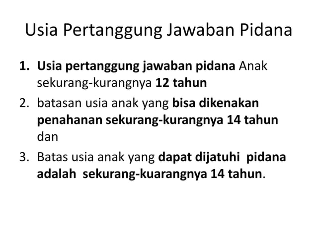 SISTEM PERADILAN PIDANA ANAK | PPTX