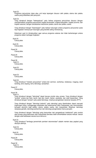 Uu tahun 2006 no. 16 tentang penyuluhan pertanian, perikanan dan kehutanan | PDF