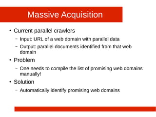 Parallel Corpora in (Machine) Translation: goals, issues and methodologies | PPT