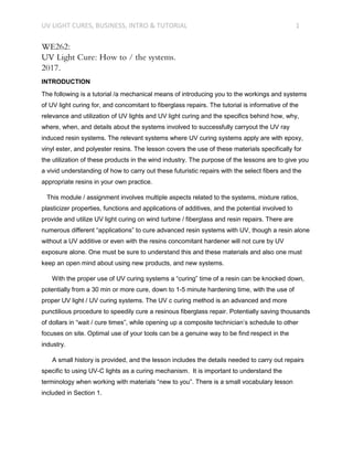 Curing materials with UV light systems - UV light and advanced composite technology | PDF