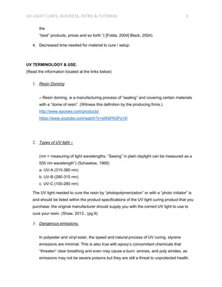 Curing materials with UV light systems - UV light and advanced composite technology | PDF
