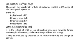 uv-visible spectroscopy with various shifts.solvet effects. | PPTX