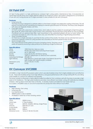 UV Curing System - Technodigm Innovation | PDF