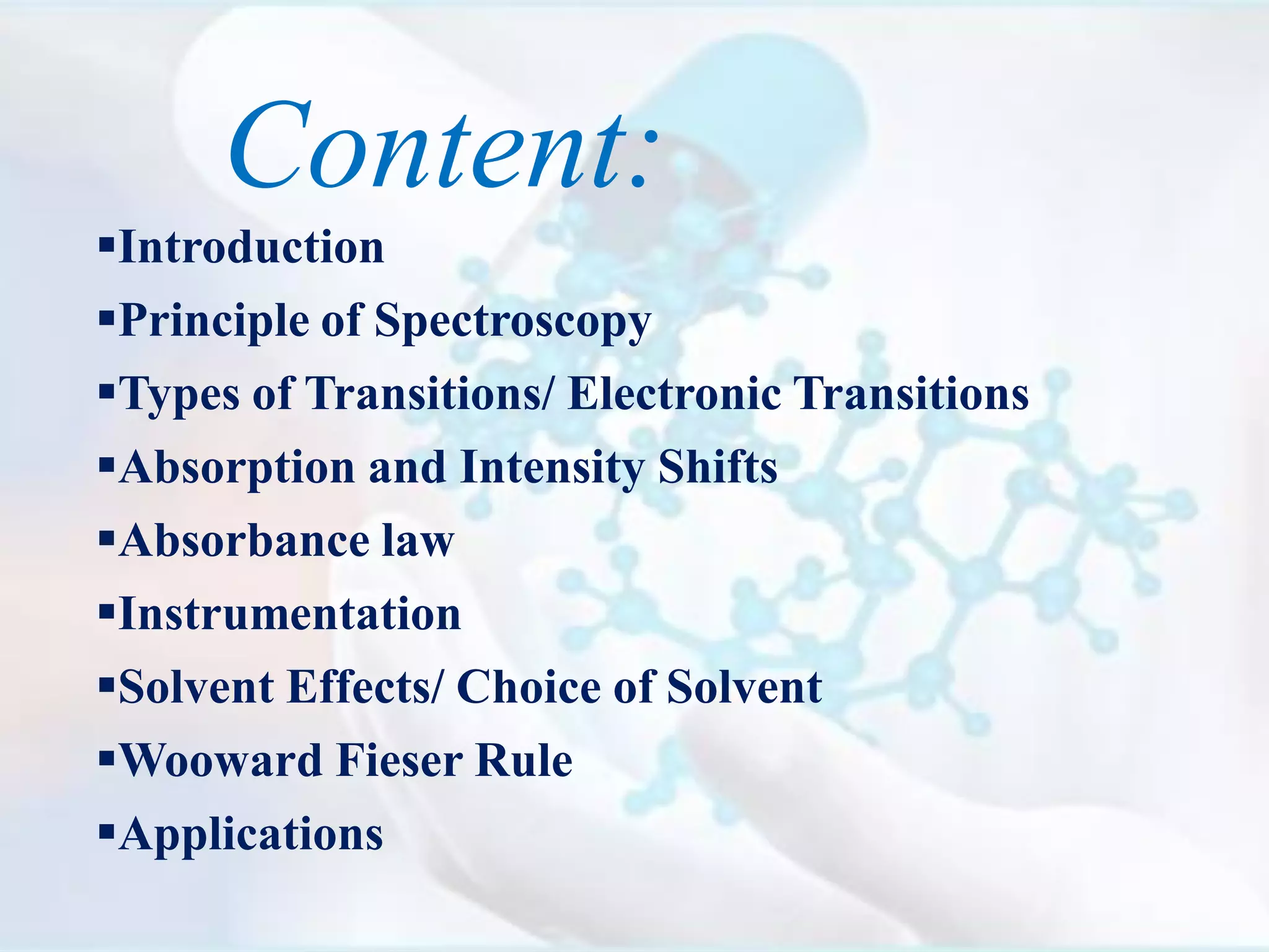UV Spectroscopy and Its Applications | PDF
