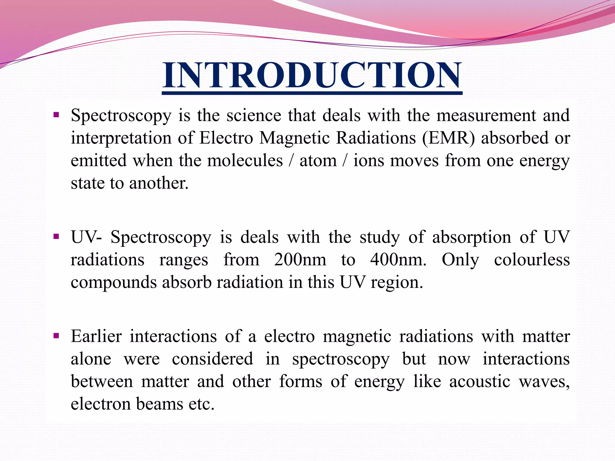 UV - Spectroscopy, By Dr. Umesh Kumar Sharma & Arathy S.V. | PPTX | Chemistry | Science