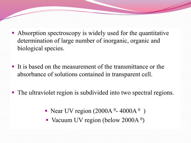 UV - Spectroscopy, By Dr. Umesh Kumar Sharma & Arathy S.V. | PPT