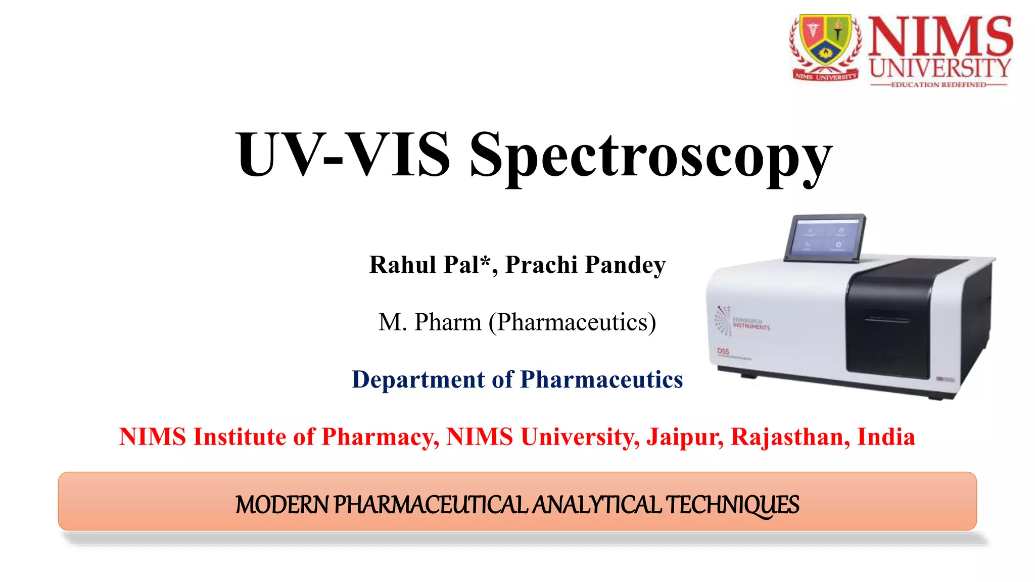UV- Spectroscopy (Modern Pharmaceutical Analytical Techniques.pptx