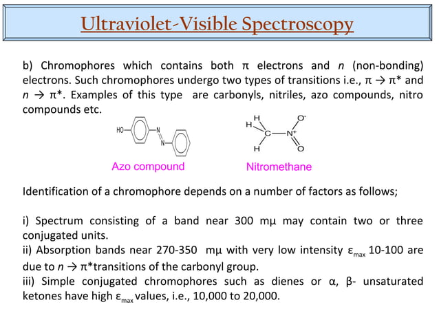 Uv visible-spectroscopy | PPT | Chemistry | Science