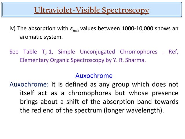 Uv visible-spectroscopy | PPT | Chemistry | Science