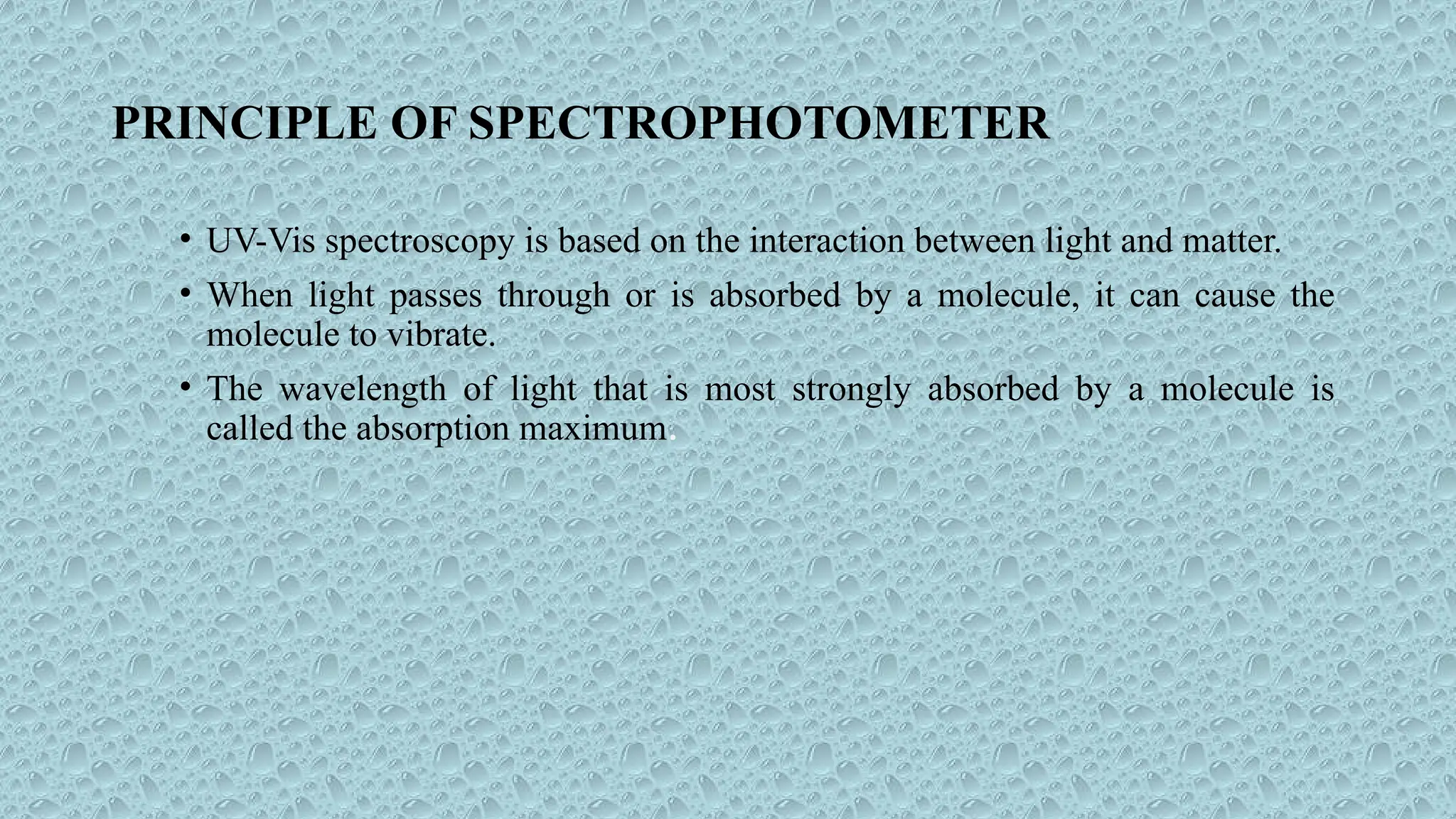 UV-VIS SPECTROPHOTOMETER, PRINCIPLE OF UV-VIS SPECTROPHOTOMETER ,INSTRUMENTATION OF UV-VIS ...