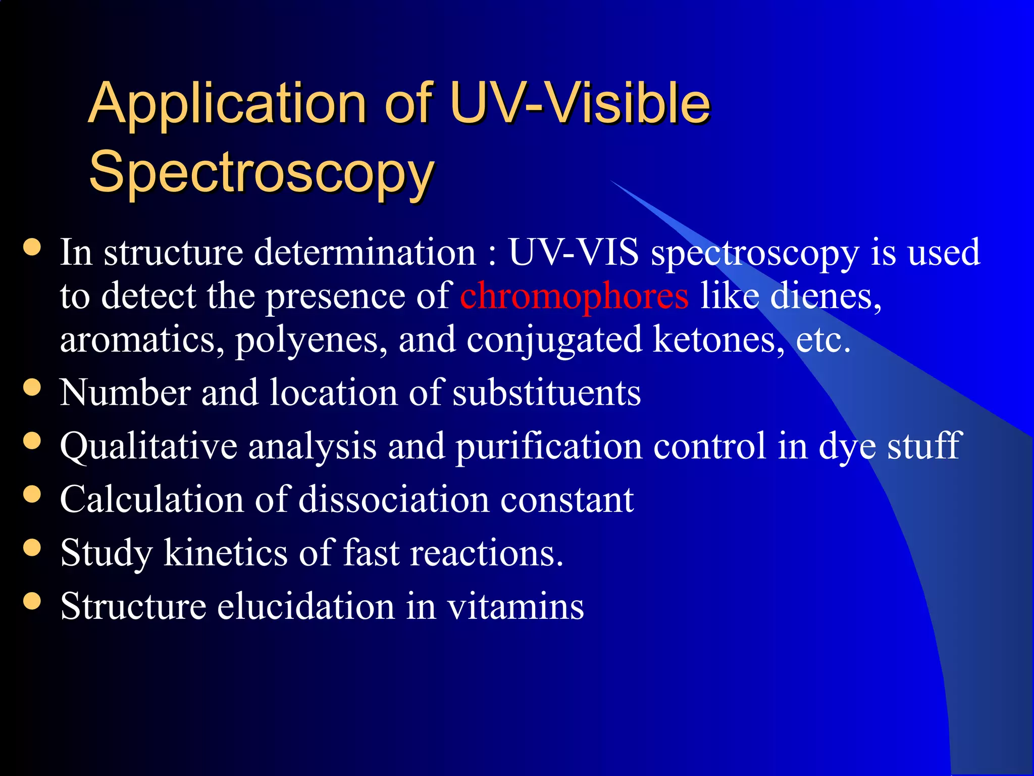 Uv visible Spectroscopy | PPT | Chemistry | Science