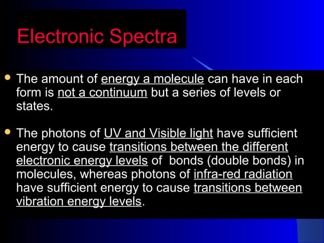 Uv visible Spectroscopy | PPT | Chemistry | Science