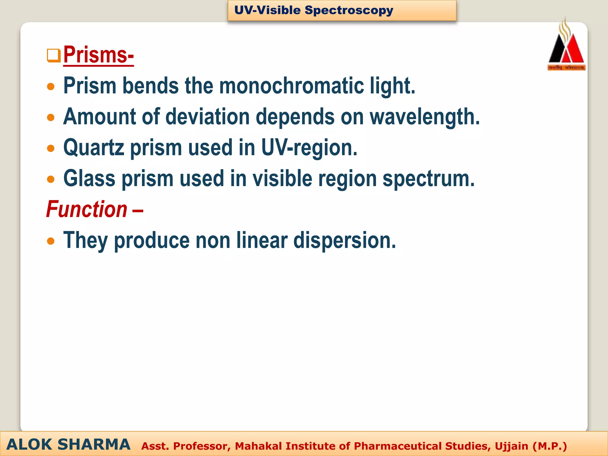 UV-visible spectroscopy | PPSX