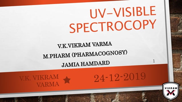 UV(Ultraviolet) visible spectroscopy (Analytical Technique) | PPTX ...