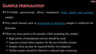Uv visible spectroscopy | PPT