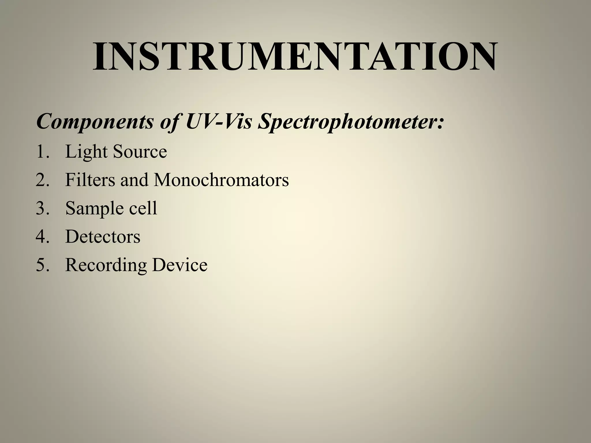 UV-Visible spectroscopy | PPTX