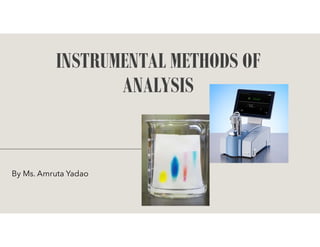 Instrumental Methods of Analysis - Topic 1 - UV-Visible spectroscopy | PDF