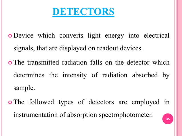 Uv visible spectroscopy-instrumentation | PPTX | Chemistry | Science