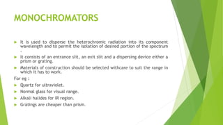 UV-VISIBLE SPECTROSCOPY INSTRUMENTATION.pptx
