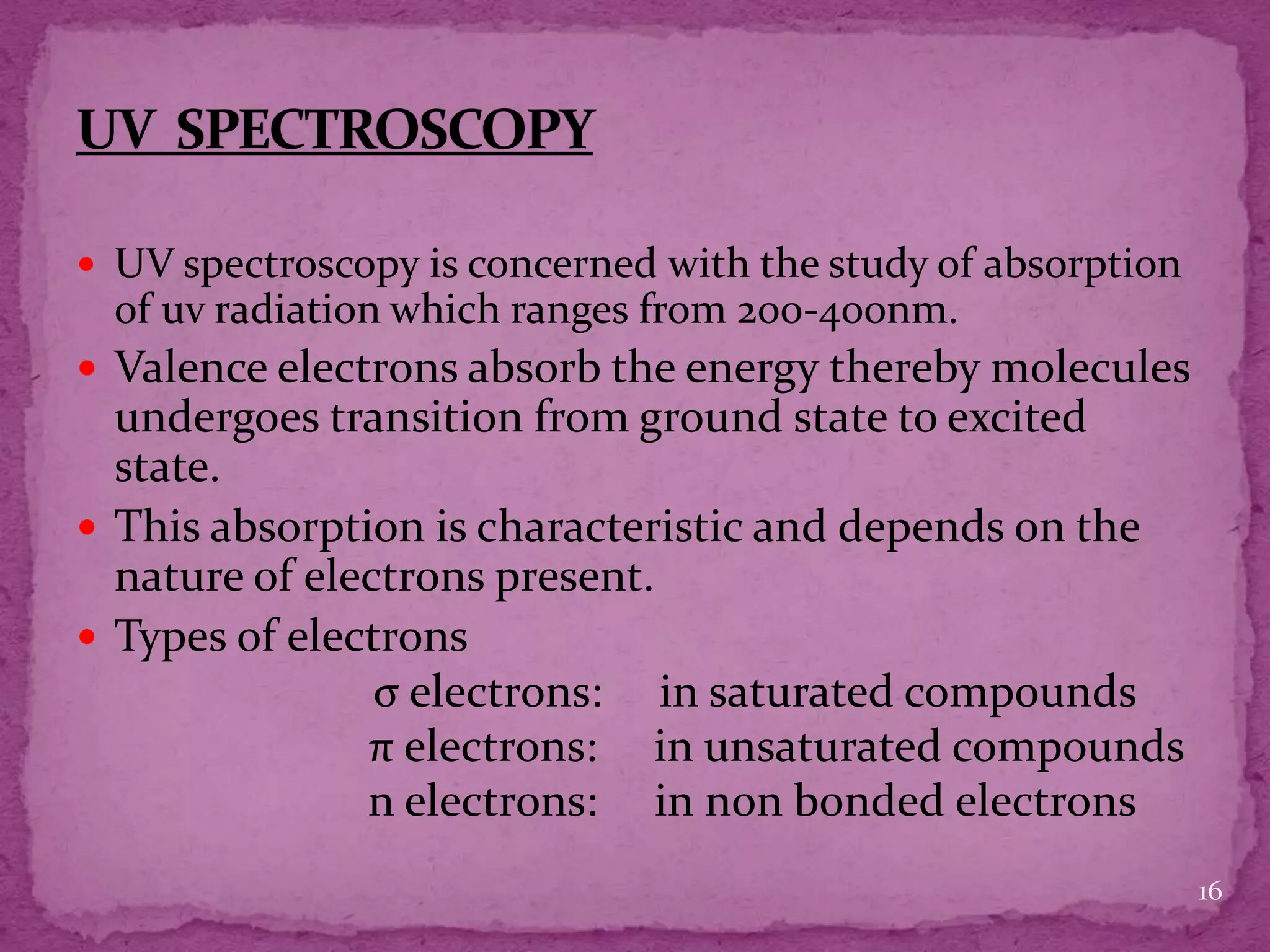 Uv visible spectroscopy ppt | PPTX