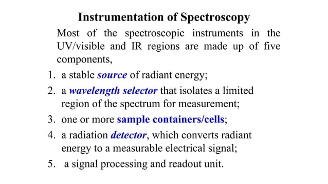 UV visible spectroscopy principles and instrumentation | PDF | Chemistry | Science