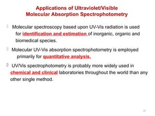 UV-Vis Instrumentation spectroscopy science | PPTX