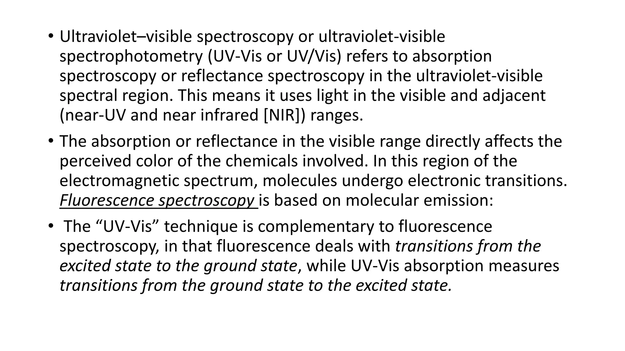 UV-VIS molecular spectroscopy.202004201521035685ranvijay_engg_UV_and ...