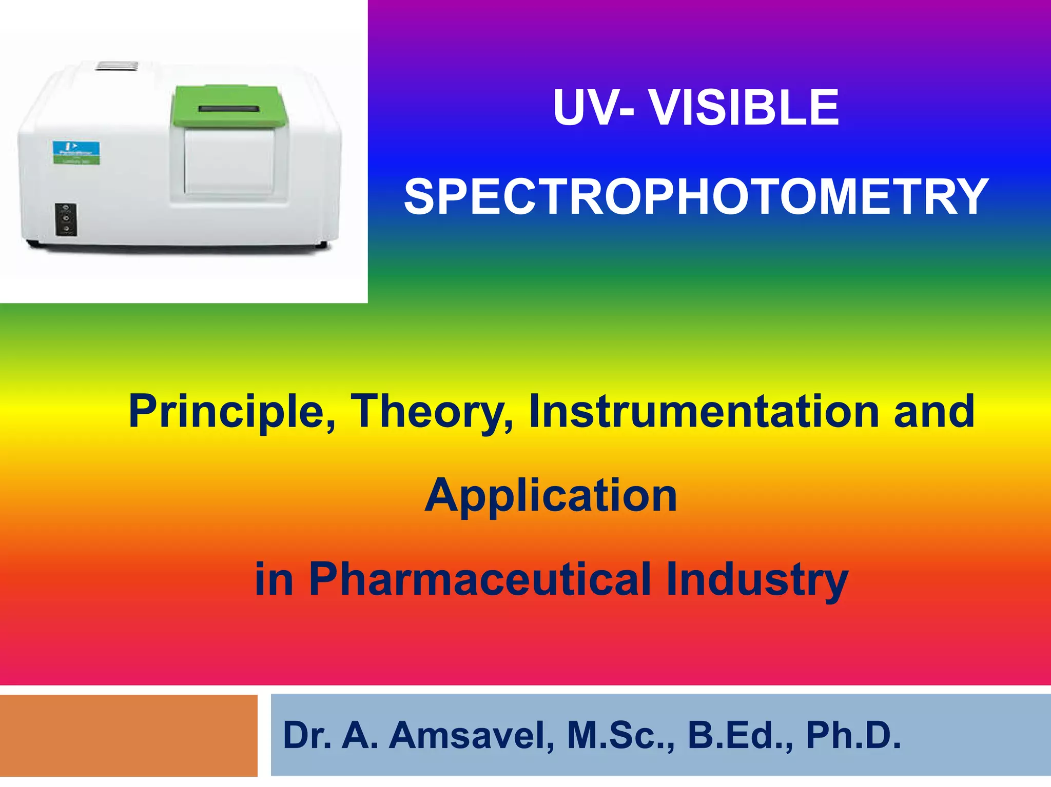 Application Of Uv Visible Spectroscopy In Pharmaceutical Industry at David Haas blog