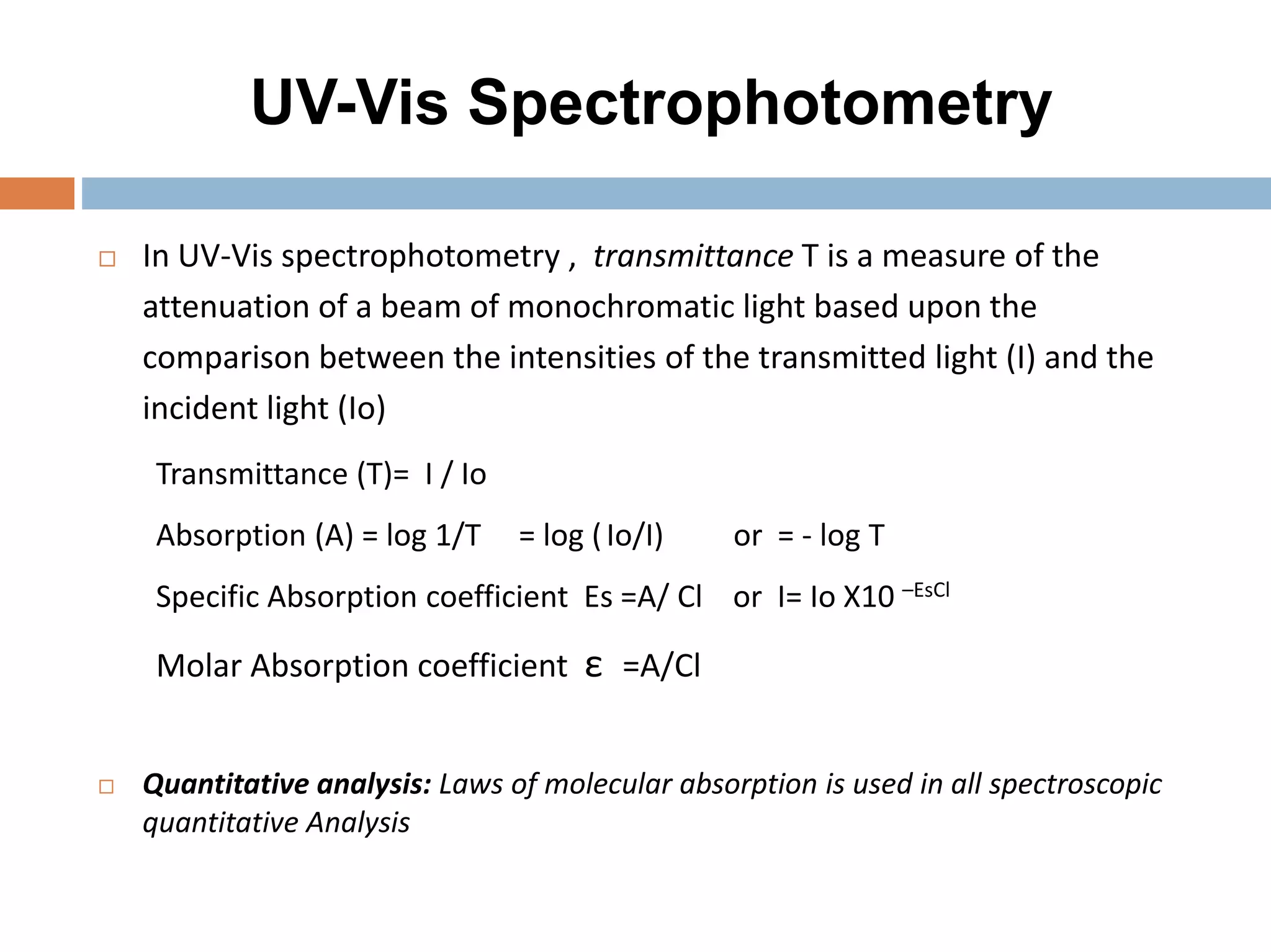 UV -Vis Spectrophotometry- Principle, Theory, Instrumentation and ...