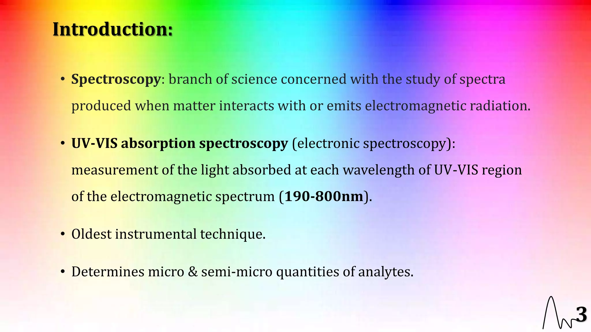 UV-VIS SPECTROSCOPY | PPTX