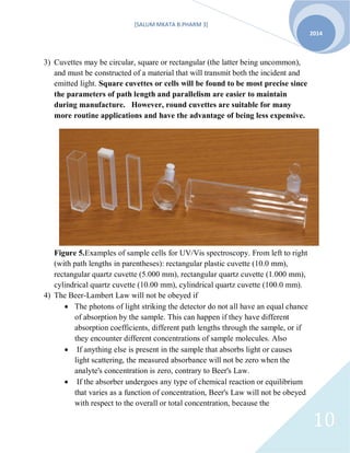 Uv vis spectroscopy practical. | PDF