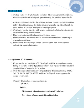 Uv vis spectroscopy practical. | PDF