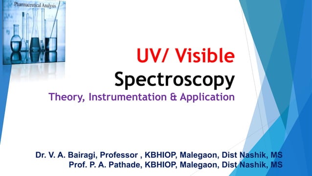Uv absorption spectroscopy | PPTX | Chemistry | Science