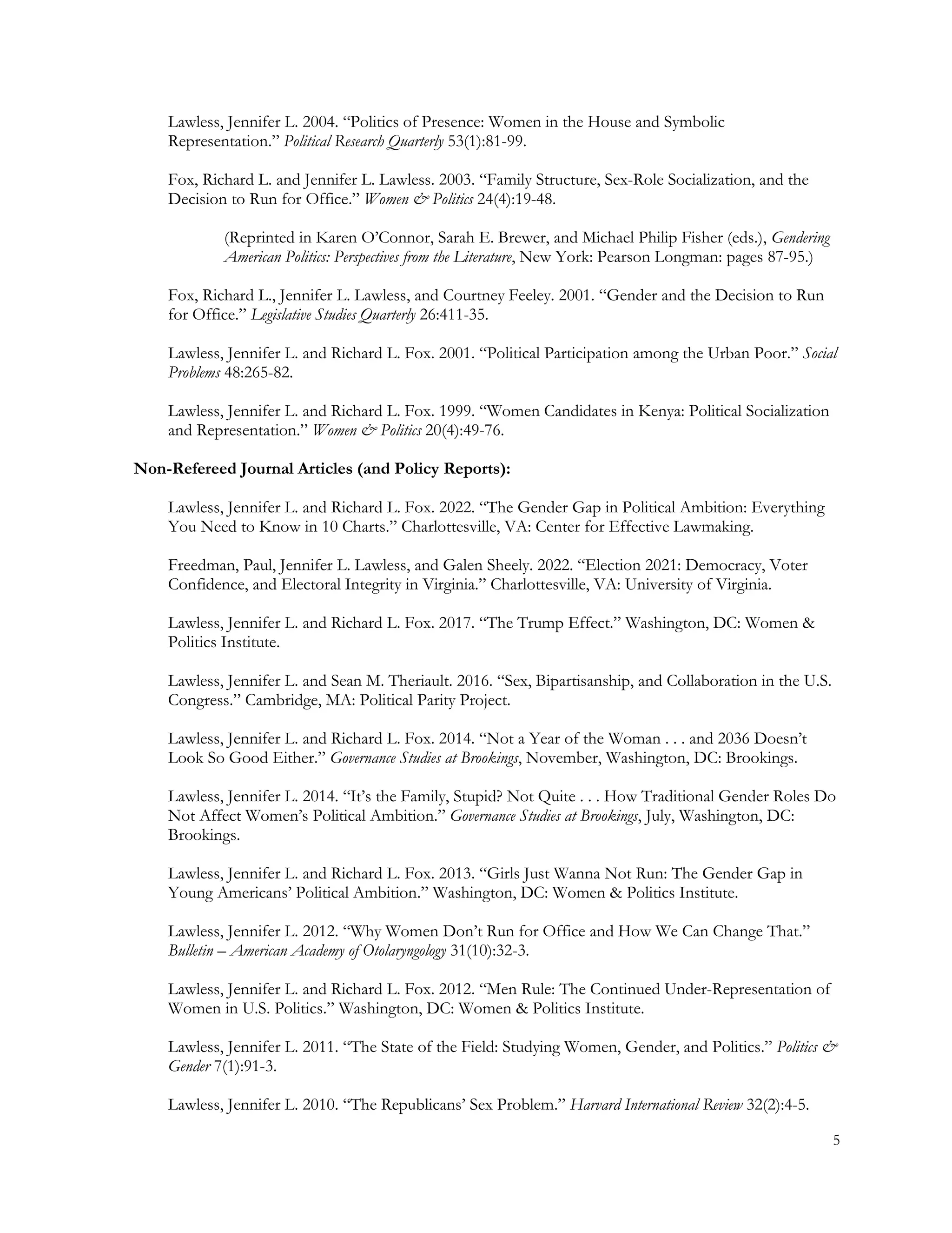 UVA CV - Jennifer Lawless - September 2024.pdf