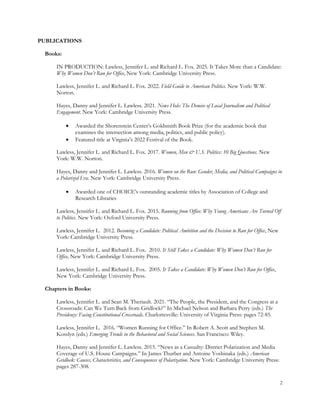UVA CV - Jennifer Lawless - September 2024.pdf