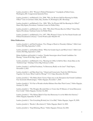 UVA CV - Jennifer Lawless - September 2024.pdf
