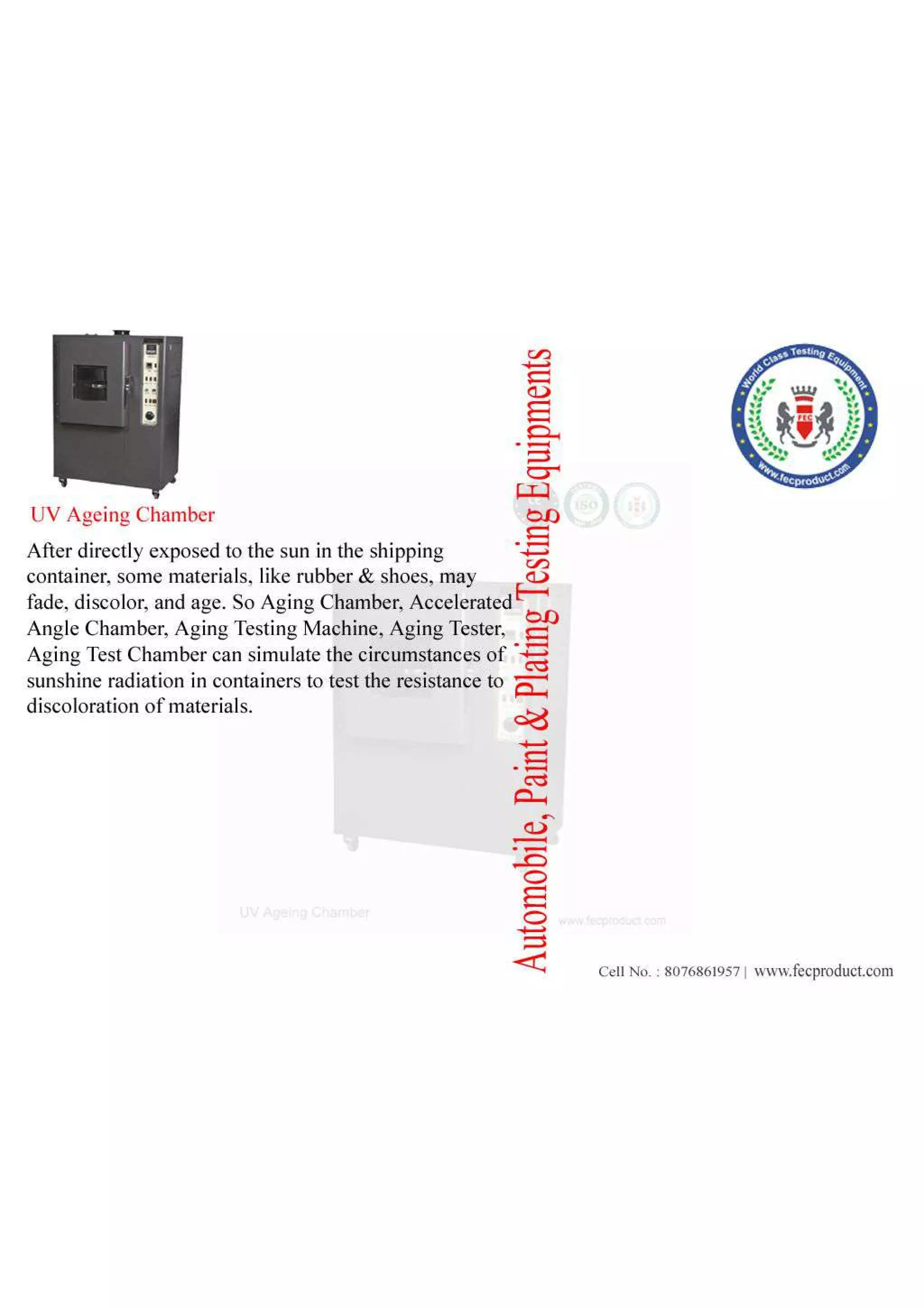 UV Ageing Chamber | PDF