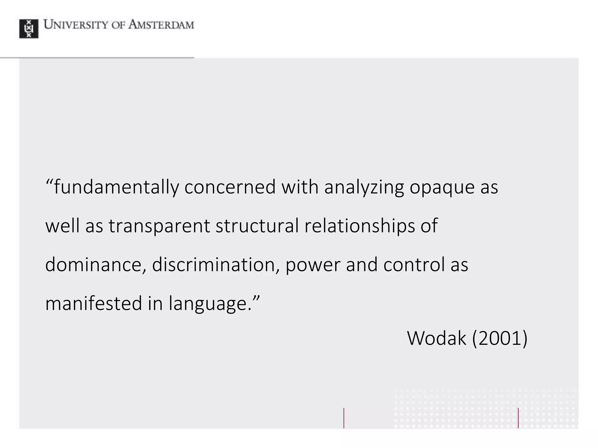 Forms of discourse analysis | PPT