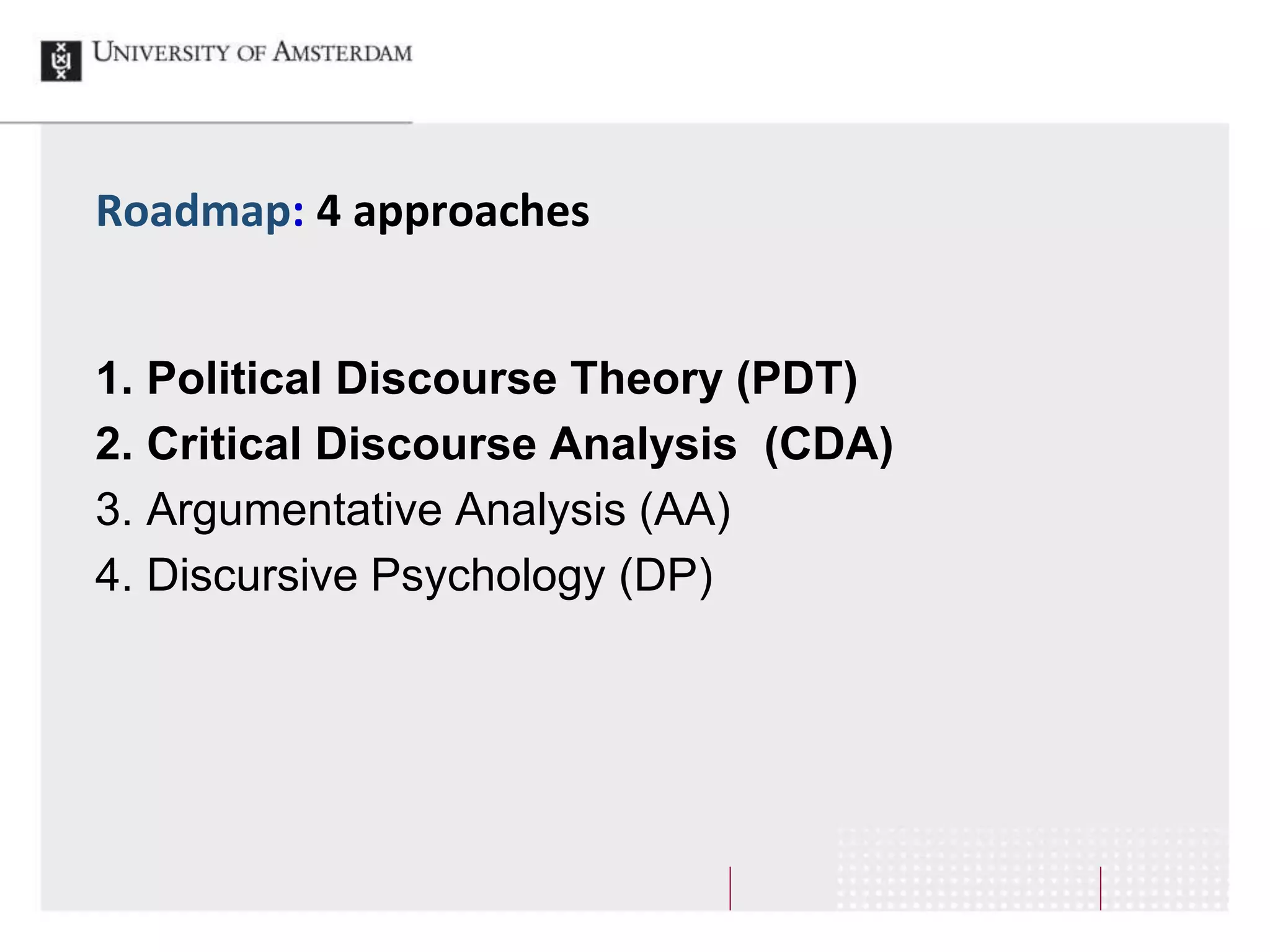 Forms of discourse analysis | PPT