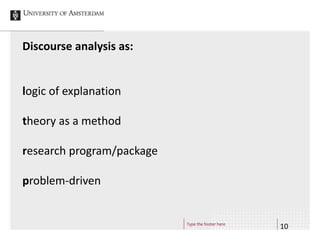 Forms of discourse analysis | PPT