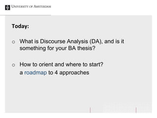 Forms of discourse analysis | PPT