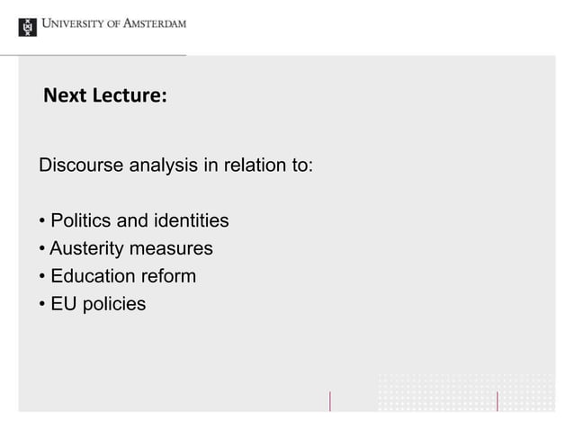 Forms of discourse analysis | PPT