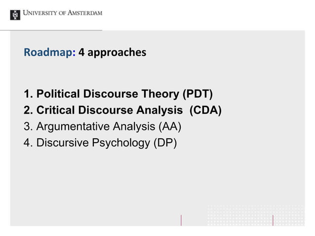 Forms of discourse analysis | PPT