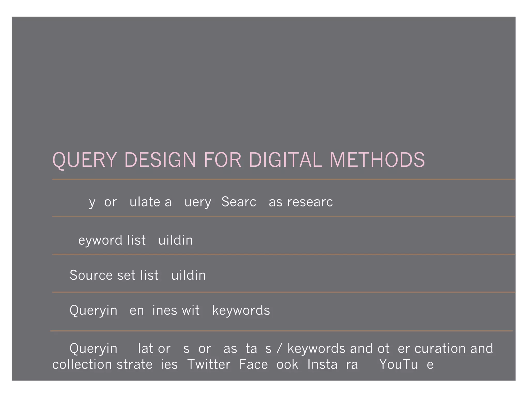 Query Design for Digital Methods by Richard Rogers | PDF | Search ...