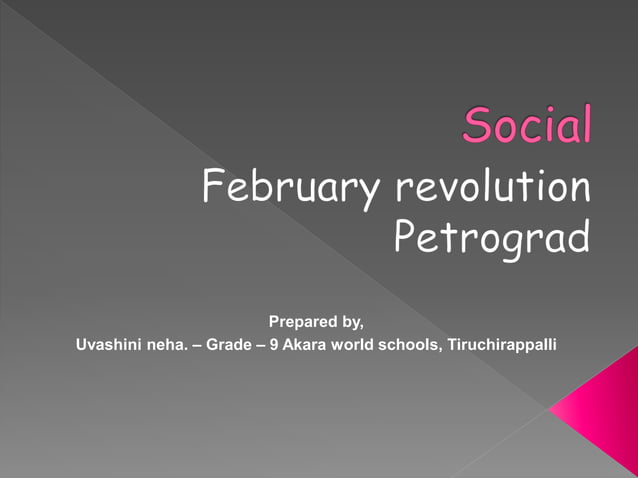 Socialism and Russian revolution - February revolution | PPTX