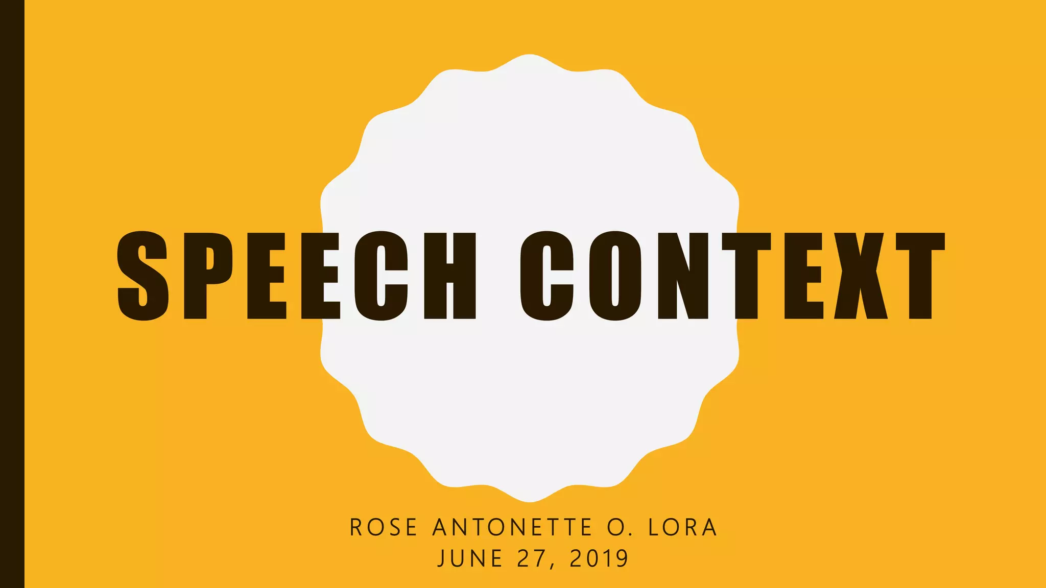 Speech context | PPTX