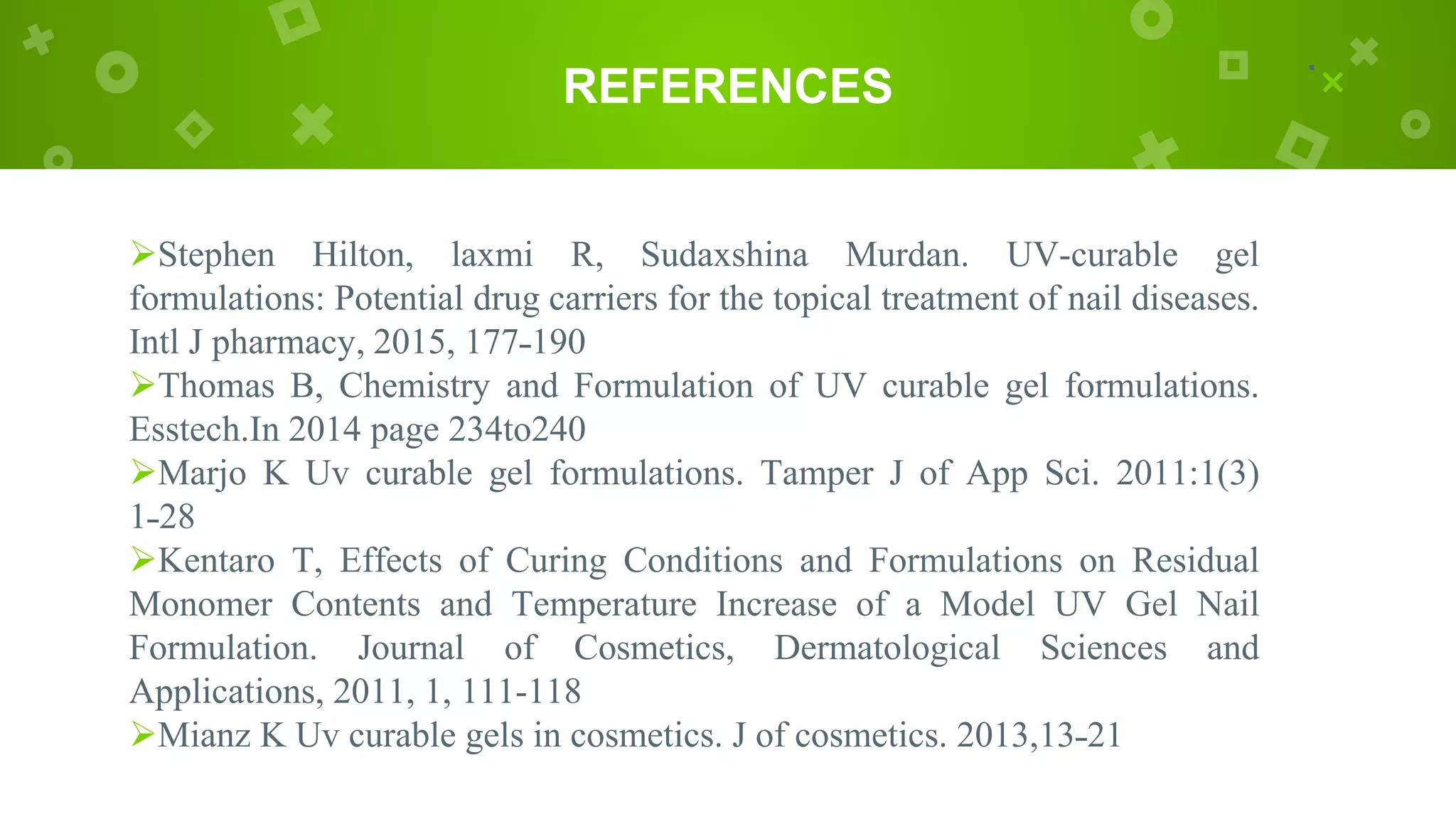 Uv Curable gel formulations | PPTX