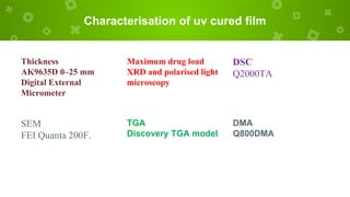 Uv Curable gel formulations | PPTX