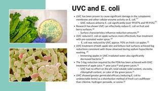 UVC & E. coli | PPT
